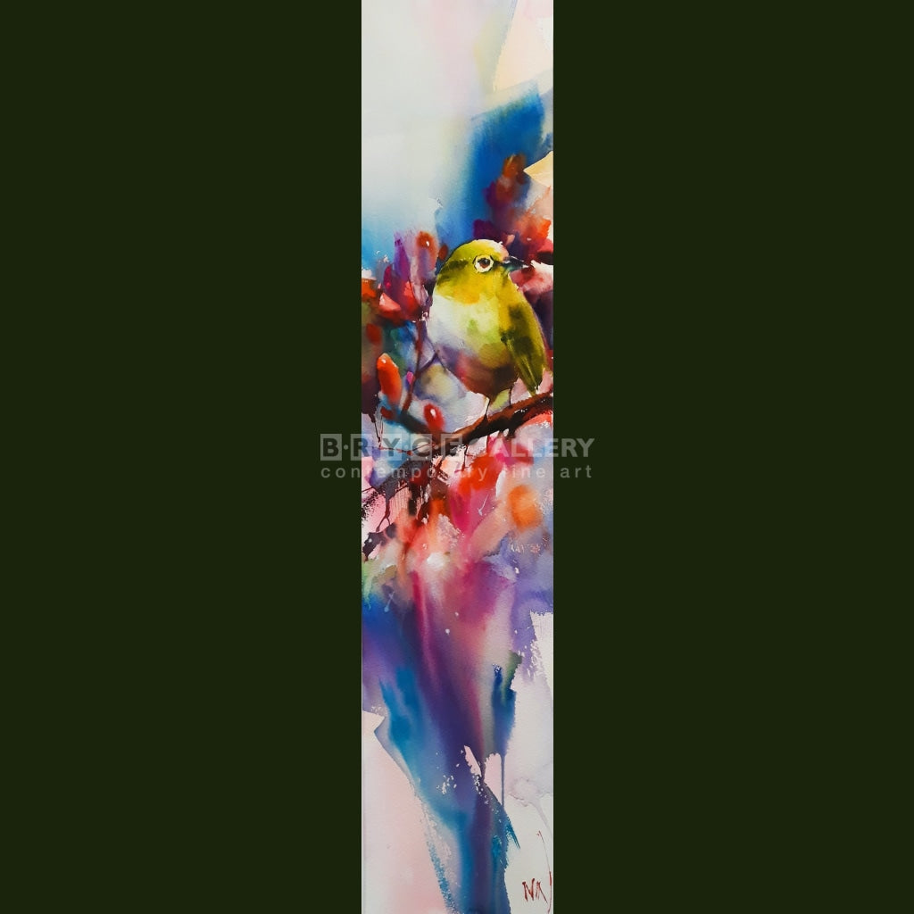 Wax Eye in Blossom – Min Kim Fine Art